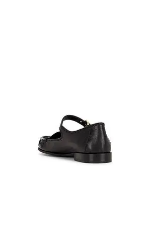 Miu Miu Bufalo Mocassini Loafer In Black