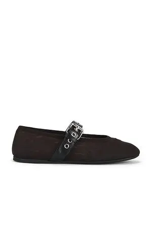 Miu Miu Ballerina Flats With Buckle Detail - Moro