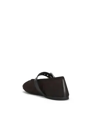 Miu Miu Ballerina Flats With Buckle Detail - Moro