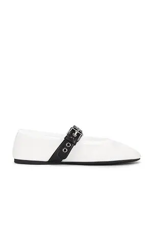 Miu Miu Ballerine Rete Flat - Bianco