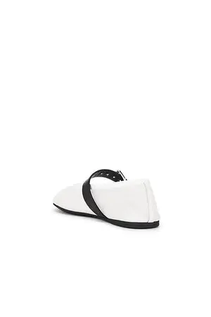Miu Miu Ballerine Rete Flat - Bianco