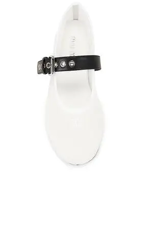 Miu Miu Ballerine Rete Flat - Bianco