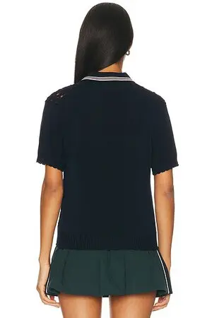 Miu Miu Crochet Polo Top