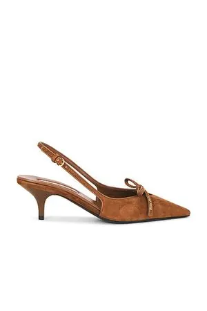 Miu Miu Modellerie 55 Slingback Pumps - Rovere