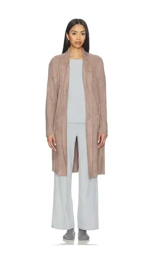 Barefoot Dreams Cozychic Ribbed Robe In Mauve