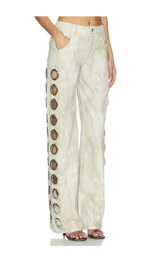 BY.DYLN Archer Grommet Detailed Jeans