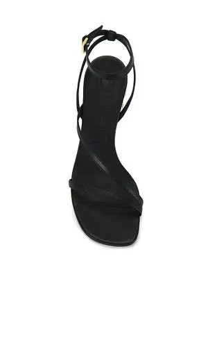 DUHA Palmira Stiletto Sandal With Gold Tone Palm Tree Heel