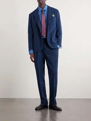 Rubinacci Straight-leg Linen Trousers