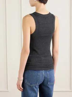 AGOLDE Leigh Ribbed Tank Top - Gray
