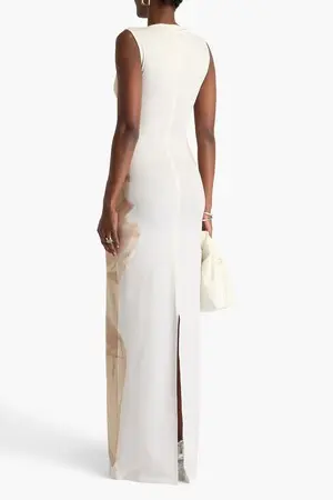 Acne Studios Draped Printed Maxi Dress