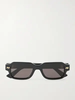 Bottega Veneta Intrecciato Square-frame Sunglasses - Black