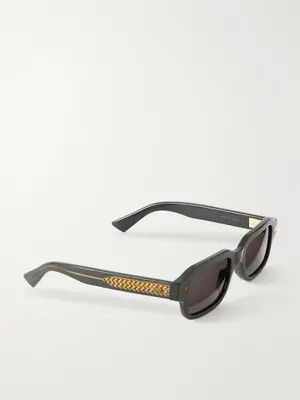 Bottega Veneta Intrecciato Square-frame Sunglasses