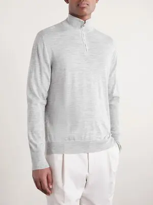 Eleventy Wool Half-zip Sweater