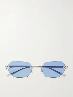 Cartier Panthère De Rimless Sunglasses - Silver