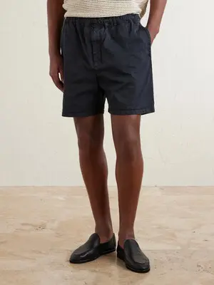 Auralee Straight-leg Garment-dyed Cotton Chino Shorts