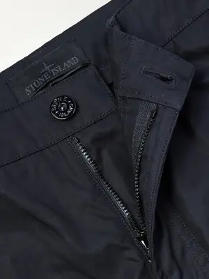 Stone Island Straight-leg Cotton Cargo Trousers With Logo Appliqu