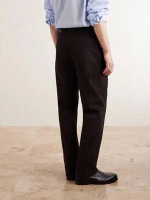 Purdey Straight-leg Stretch Cotton-twill Trousers