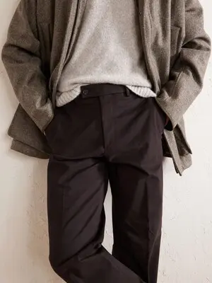 Purdey Straight-leg Stretch Cotton-twill Trousers