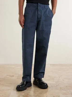 Stone Island Ghost Straight-leg Linen Trousers