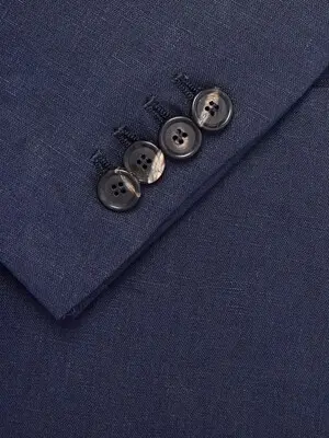 DE PETRILLO Linen Single-breasted Blazer