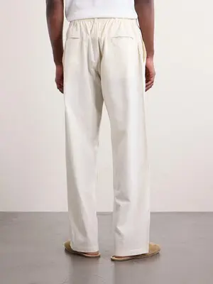KARDO Kedar Straight-leg Cotton Trousers - Neutrals