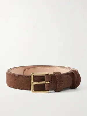 Mr P. 3cm Suede Belt - Brown