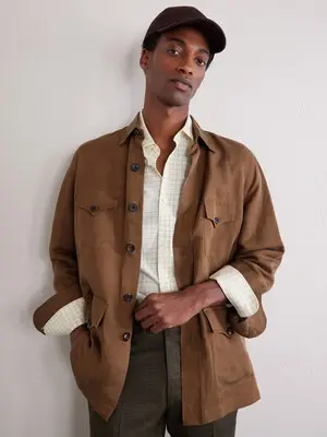 Purdey Logo-embroidered Cotton-corduroy Baseball Cap - Brown