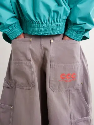 WILLY CHAVARRIA Cotton Double Knee Stocknot Shorts