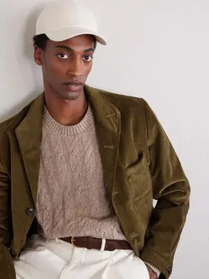 Purdey Cotton-corduroy Baseball Cap - Neutrals