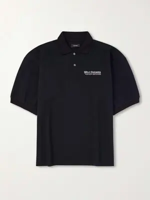 WILLY CHAVARRIA Logo-embroidered Cotton-piqué Polo Shirt