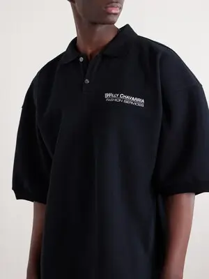 WILLY CHAVARRIA Logo-embroidered Cotton-piqué Polo Shirt