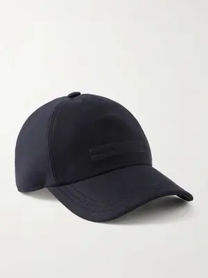 Zegna Embroidered Cotton-twill Baseball Cap - Black