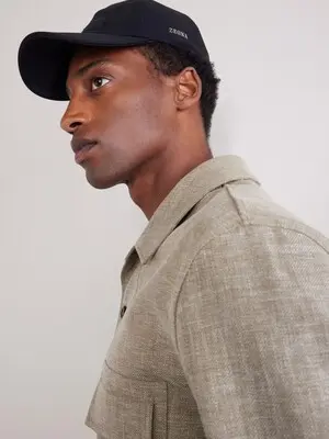 Zegna Embroidered Cotton-twill Baseball Cap - Black