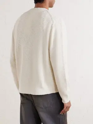 Nn07 Jasper 60028 Ribbed Organic Cotton Cardigan - Neutrals