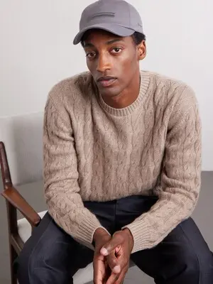 Zegna Embroidered Cotton-twill Cap - Gray