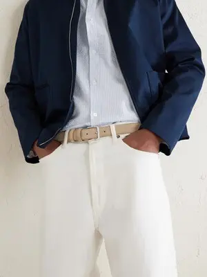 Mr P. 3cm Suede Belt - Neutrals