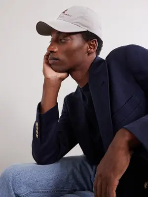 Brunello Cucinelli Logo-embroidered Cap - Gray