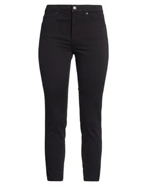 Armani Exchange Sky Cotton Stretch Skinny Cropped Pants - Black