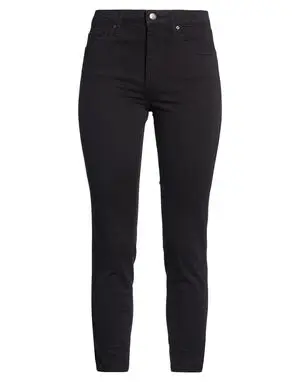 Armani Exchange Sky Cotton Stretch Skinny Cropped Pants - Black