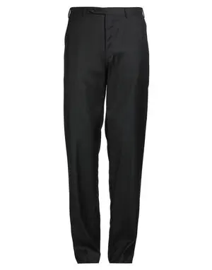 Canali Tailored Wool Tapered Pants - Black