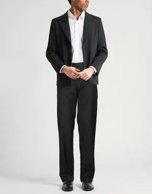 Canali Tailored Wool Tapered Pants - Black