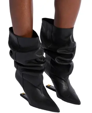 Balmain Smooth Leather Ankle Boots - Black