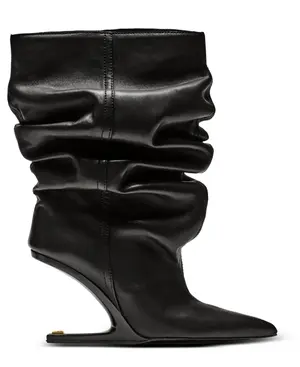 Balmain Smooth Leather Ankle Boots - Black