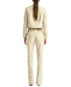 Balmain Faded Denim Trucker Jacket - Beige