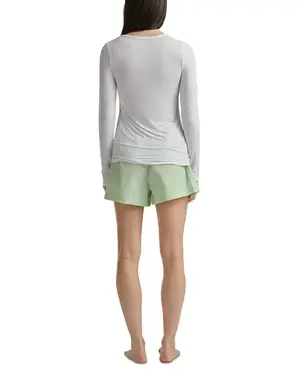 Polo Ralph Lauren Sheer Long Sleeve Top - White Cloud