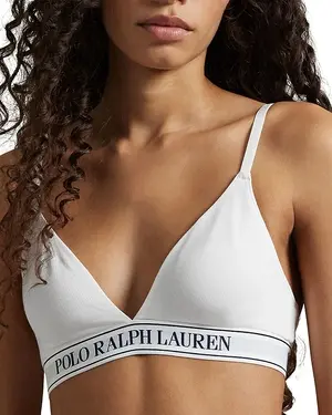 Polo Ralph Lauren Triangle Bralette - White Cloud