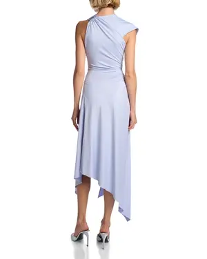 Victoria Beckham Asymmetric Midi Dress - Cloud Blue