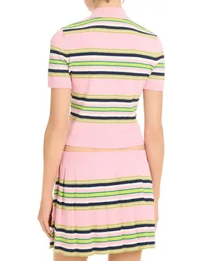 Casablanca Stripe Fitted Polo