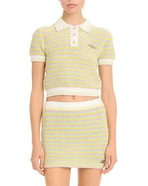 Casablanca Bourgeois Stripe Polo Tee
