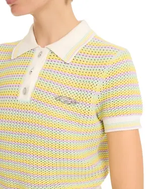 Casablanca Bourgeois Stripe Polo Tee